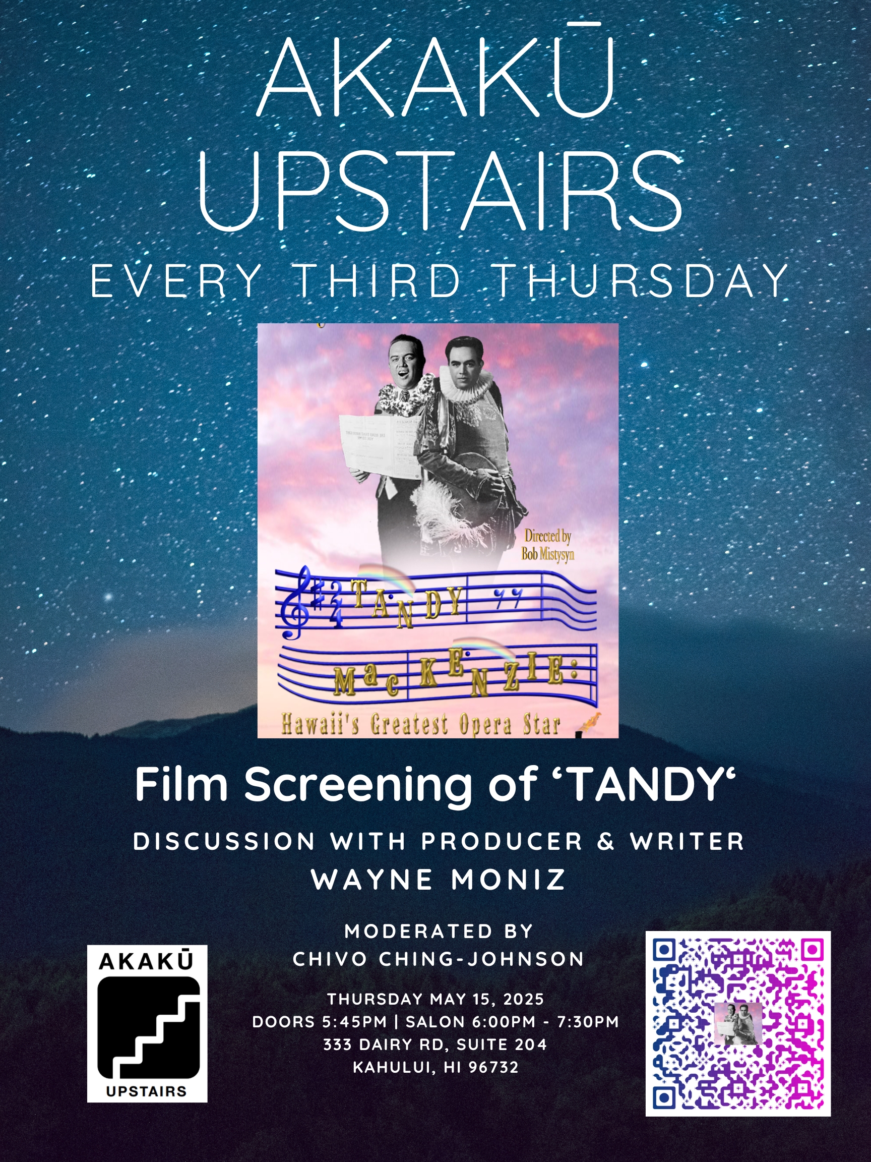 Akakū Upstairs: Tandy MacKenzie Film Screening with Writer & Producer ...